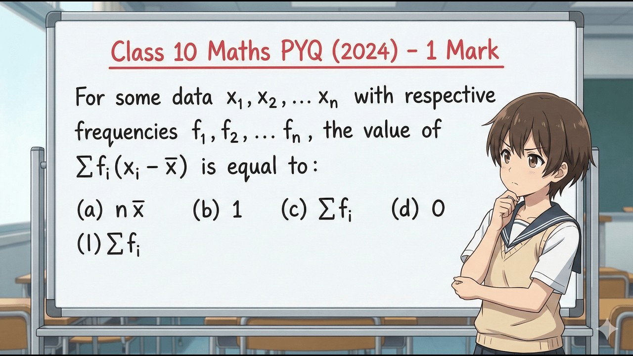 Class 10 Maths PYQ (2024) | Statistics (3 Marks) - YouTube