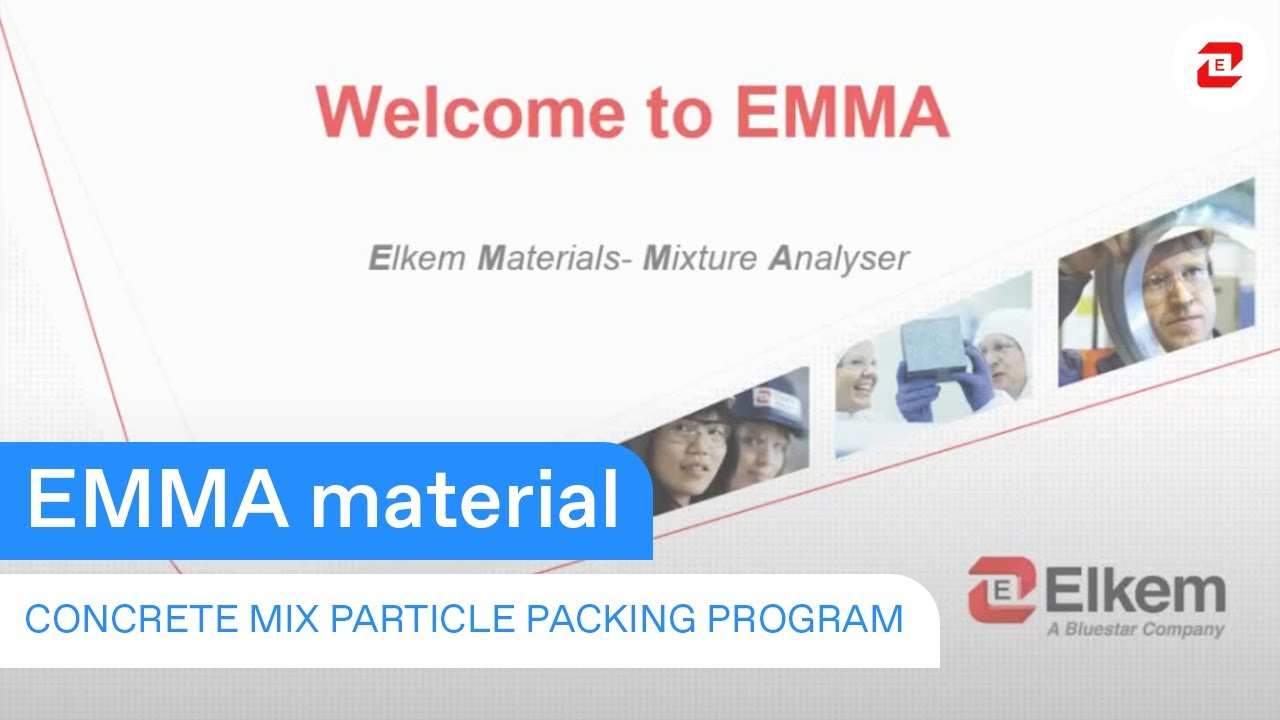 EMMA - Concrete Mix Particle Packing Program - YouTube