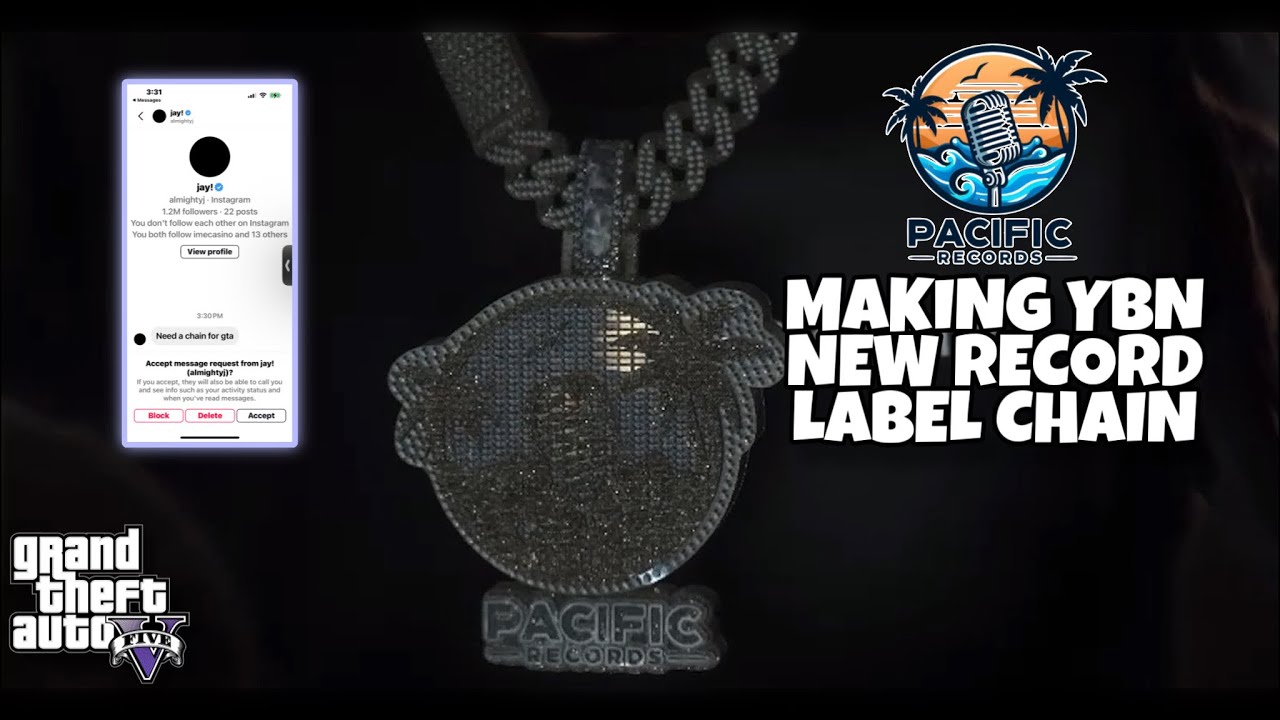 Making YBN New Record Label Chain In GTA 5 RP (FiveM) | Blender GTA 3D ...
