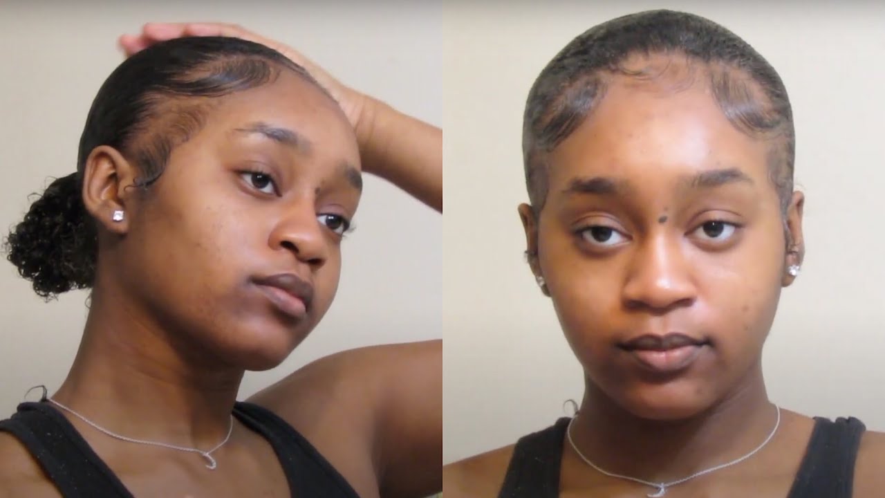 HOW TO DO NO PART SLICK BACK PONYTAIL ON NATURAL SHORT HAIR - YouTube