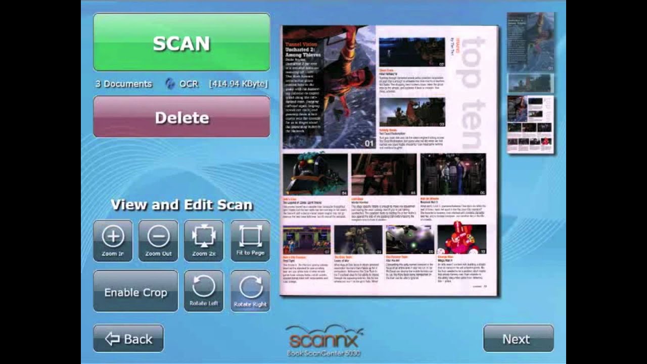 Scannx Book ScanCenter - Scan to USB - YouTube