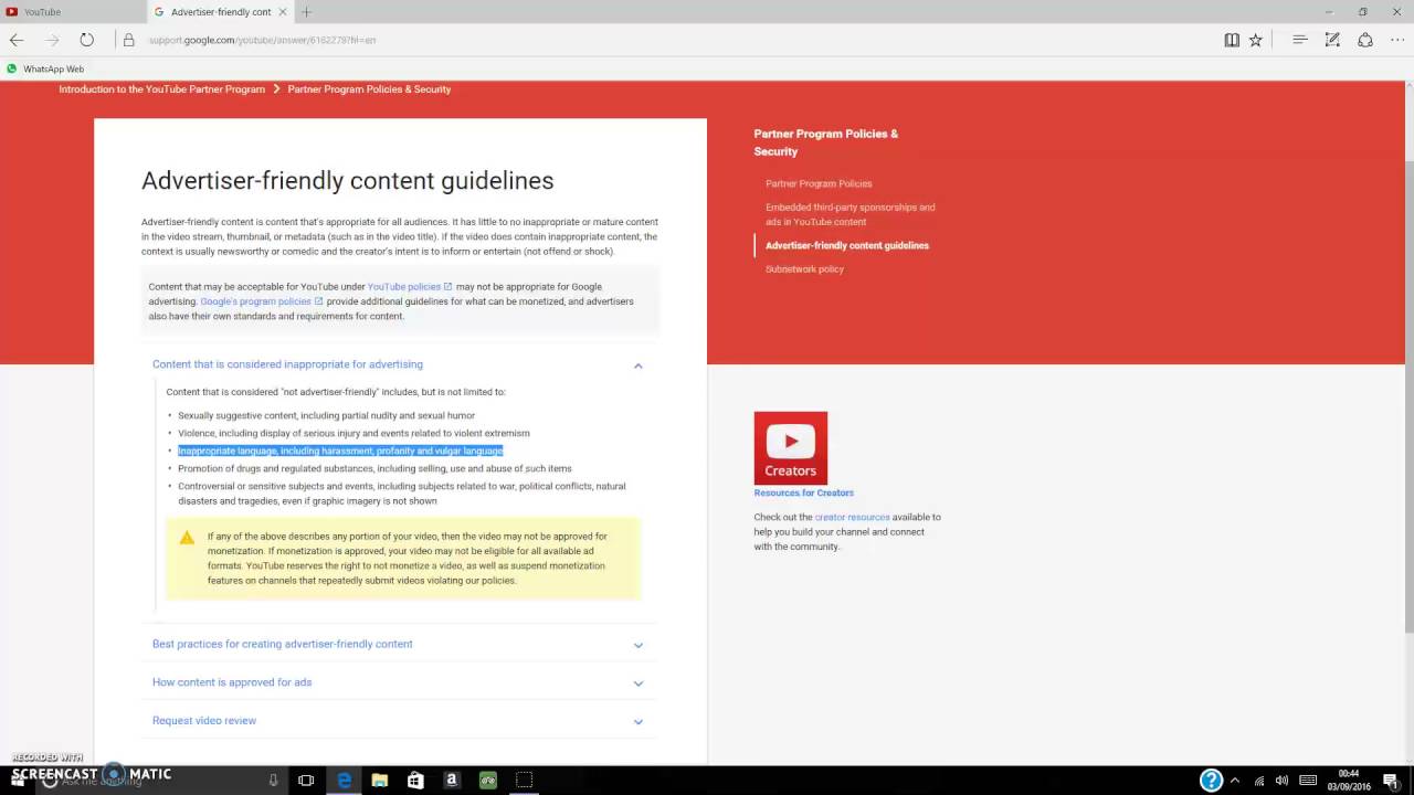 Youtube Content Guidelines - YouTube