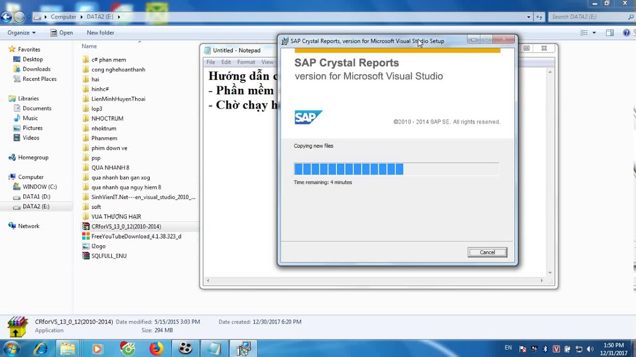 Hướng dẫn cài đặt crystal report 2010-2014 full | setup crystal report ...