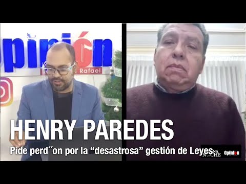 Henry Paredes pide perdón por la "desastrosa" gestión de Leyes