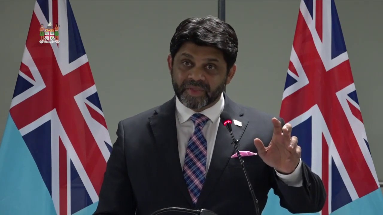 Fijian Attorney-General holds a press conference on Work from Home for ...