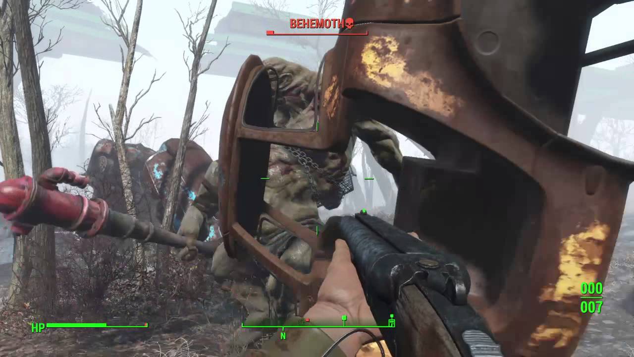 Kill behemoth like bad ass in fallout 4 - YouTube
