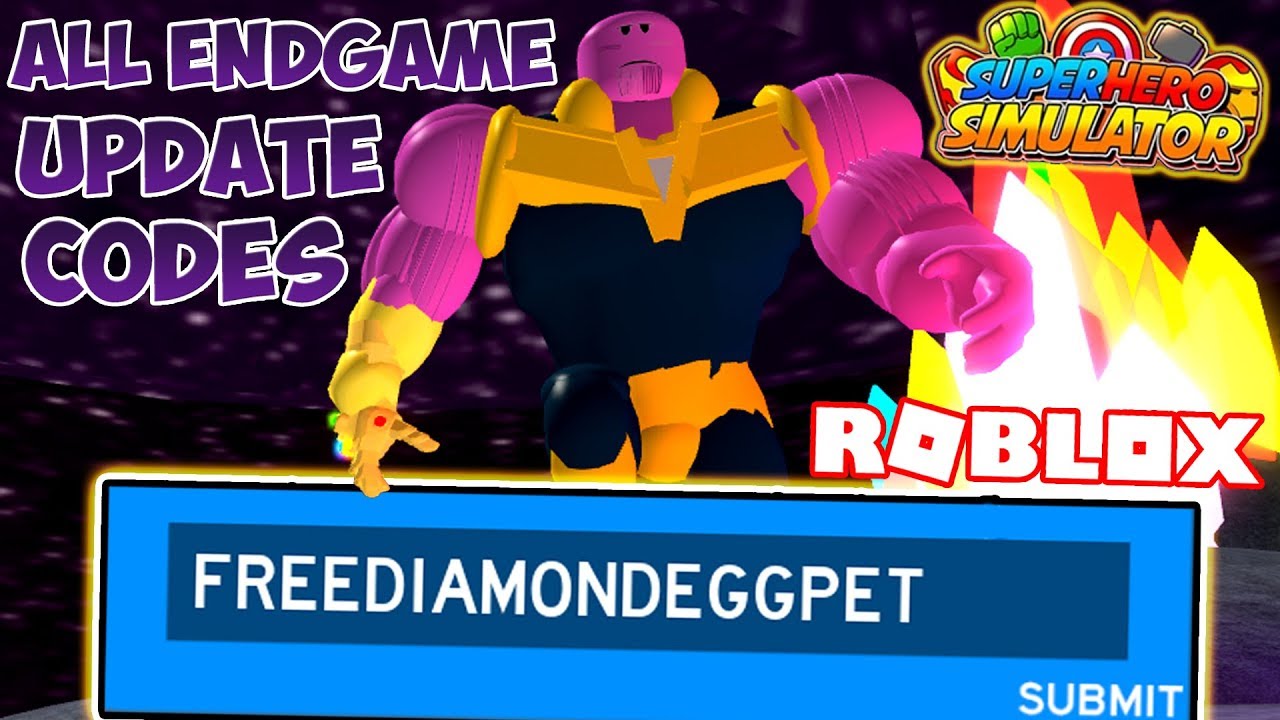 ALL *ENDGAME* UPDATE WORKING CODES IN 😈 Superhero Simulator! (2019 ...