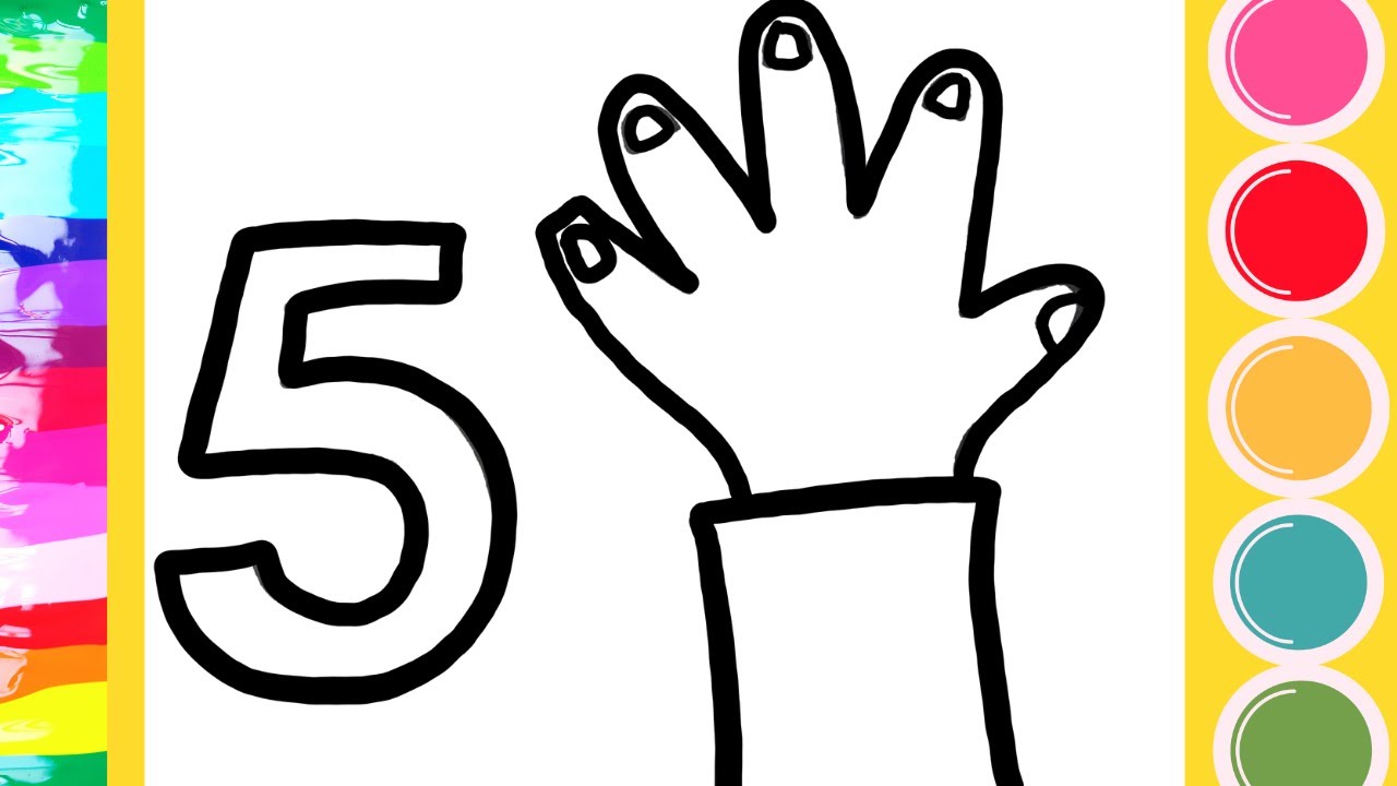 🖐️ How to Draw Five Fingers | Easy Drawing for Kids - YouTube