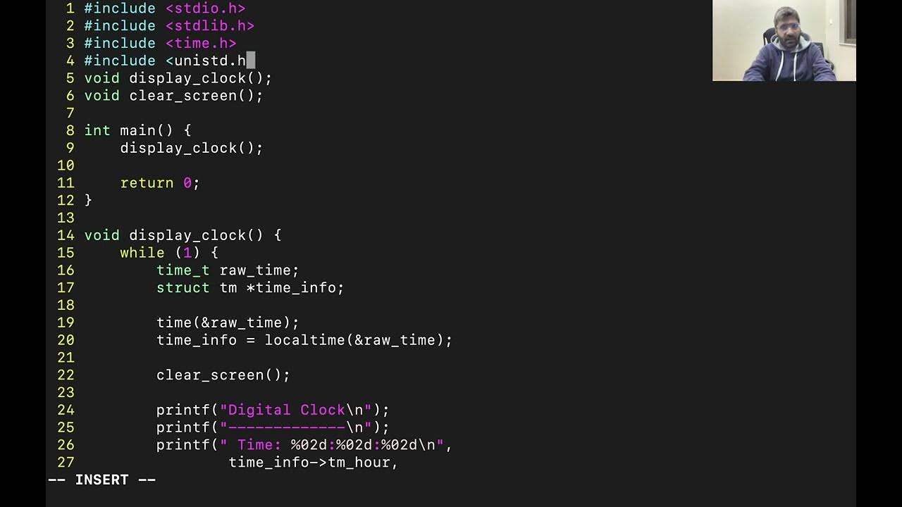 Digital Clock in C | Real-Time Clock with C Programming - YouTube