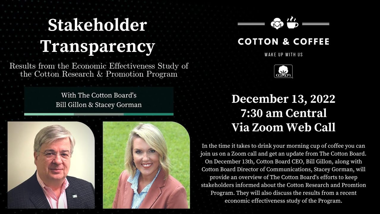 Cotton & Coffee - S3 Ep12 - Stakeholder Transparency with Bill Gillon ...