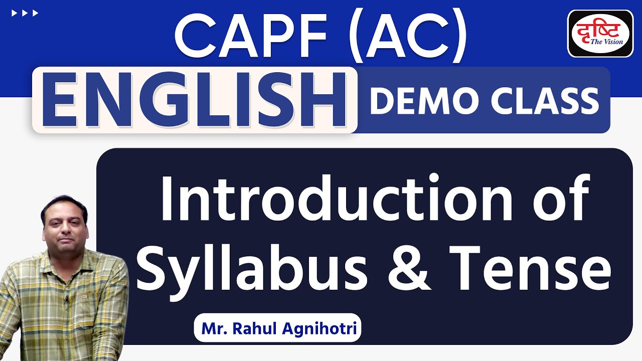 CAPF (AC) | English | Introduction of Syllabus & Tense | Drishti IAS ...