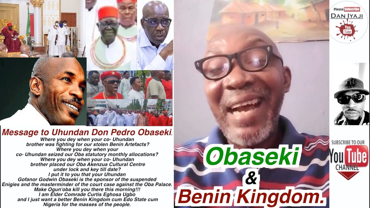 Message to Don Pedro Obaseki, Oba of Benin Palace To Court - YouTube