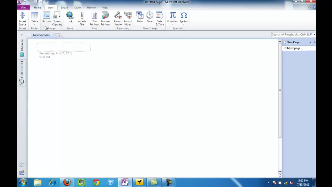 OneNote 2010 Basic Ribbon Navigation - YouTube