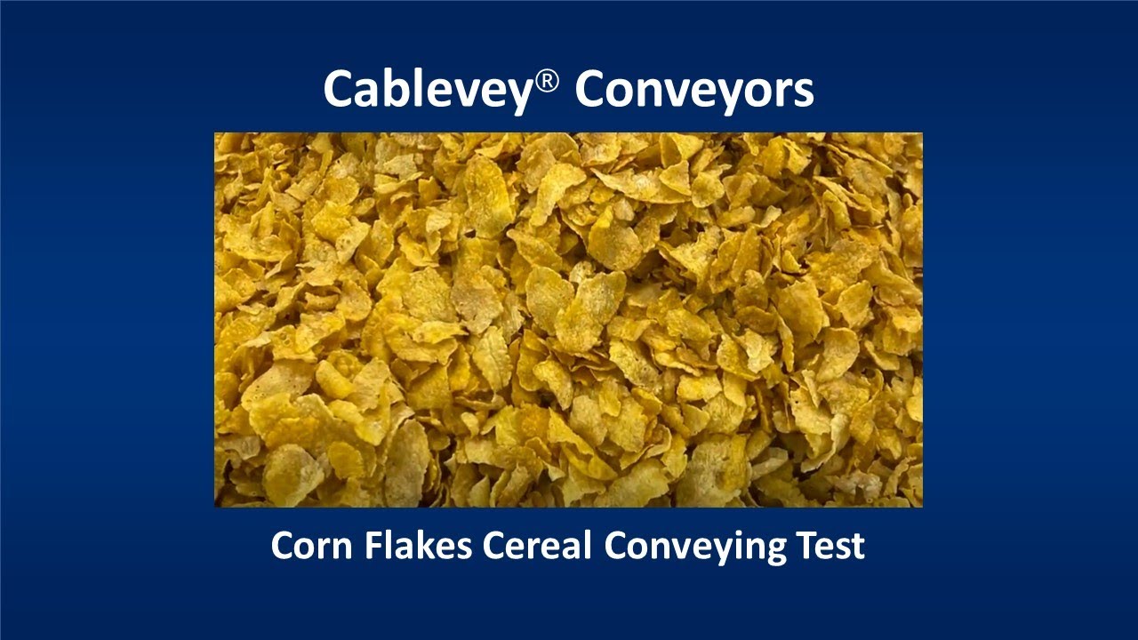 Cablevey® Conveyors - Corn Flakes Cereal Conveying Test - YouTube