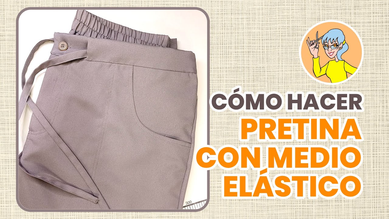 Como hacer una Pretina con Medio Elástico ( Ropa Médica ) - YouTube
