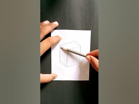 how to draw 3d cube || steps by step pencil shading drawing || easy ...