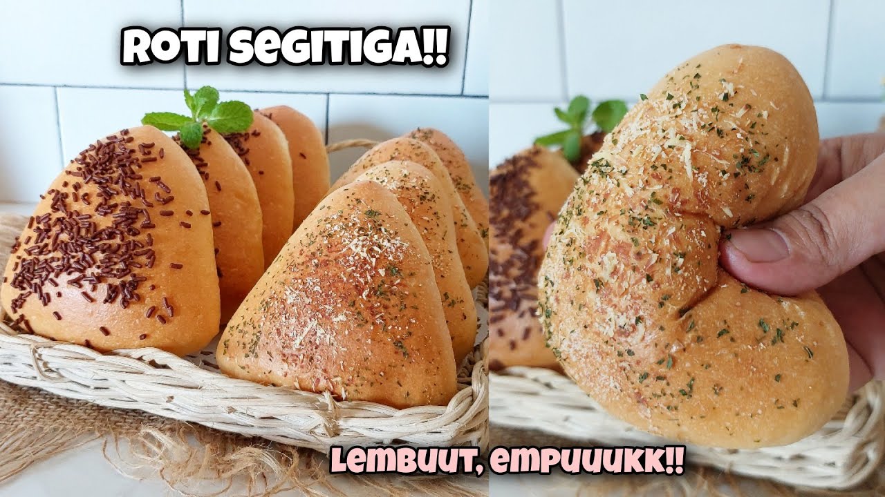 PAKAI 2 KUNING TELUR BIKIN ROTI SEGITIGA INI MAKIN LEMBUT DENGAN ISIAN ...