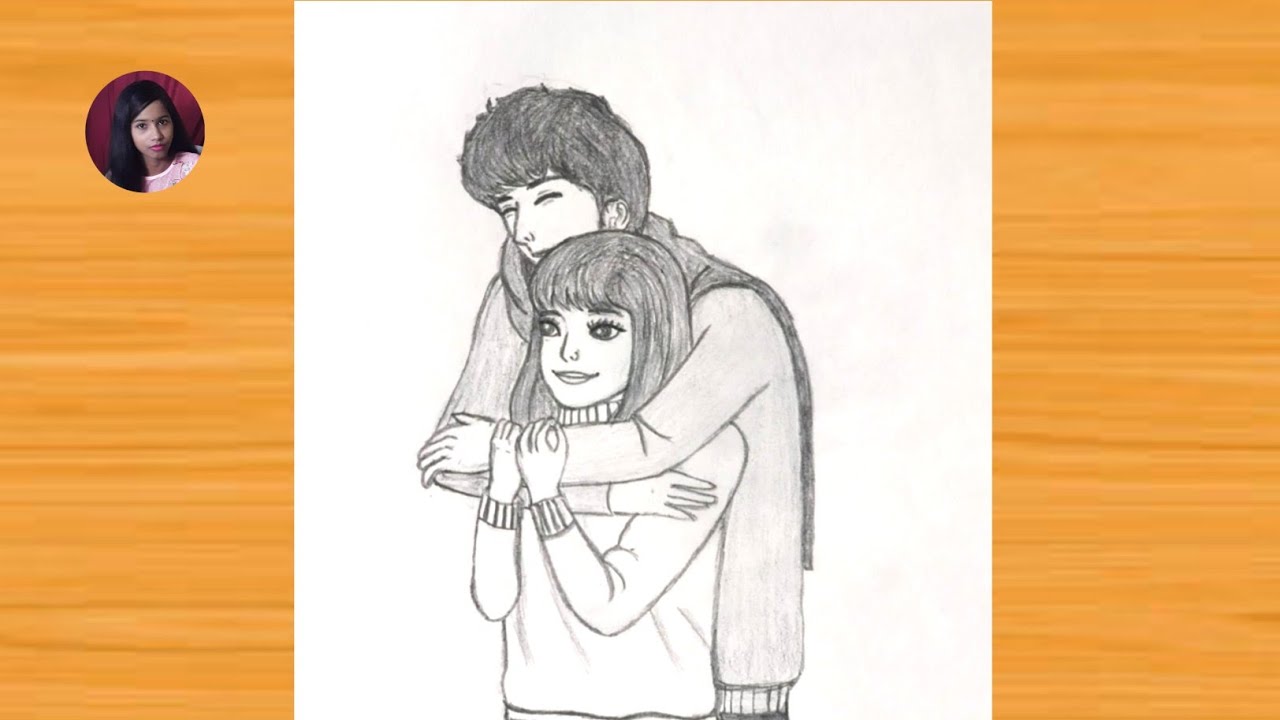 Romantic Couple drawing || Couple drawing pencil sketch || Valentine's ...
