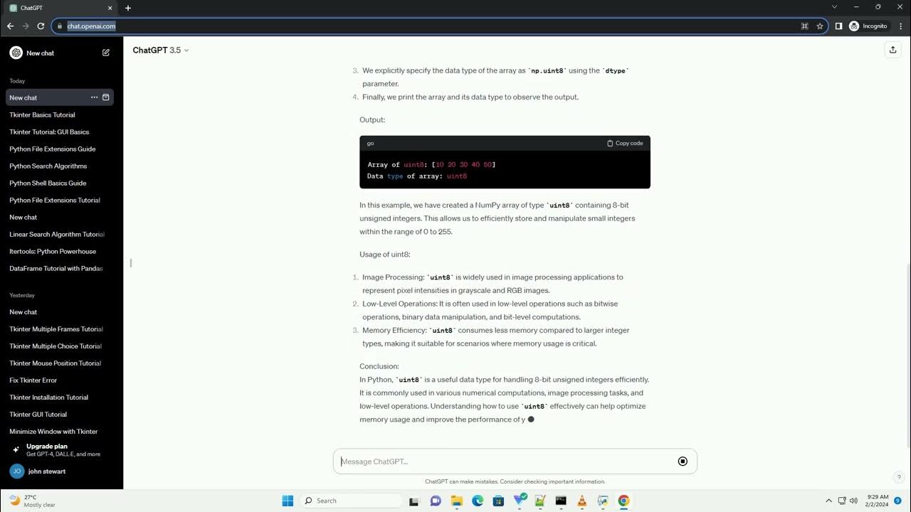What Is Uint8 In Python Youtube