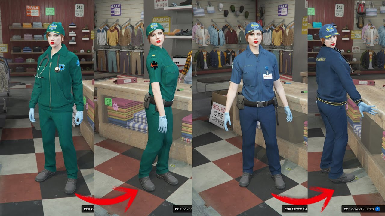 How to Get Long-Sleeve and Short-Sleeve Paramedic Outfits GTA ONLINE ...