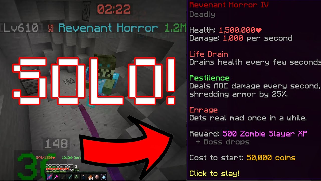 How to SOLO The TIER IV Revenant Boss! | Hypixel Skyblock - YouTube