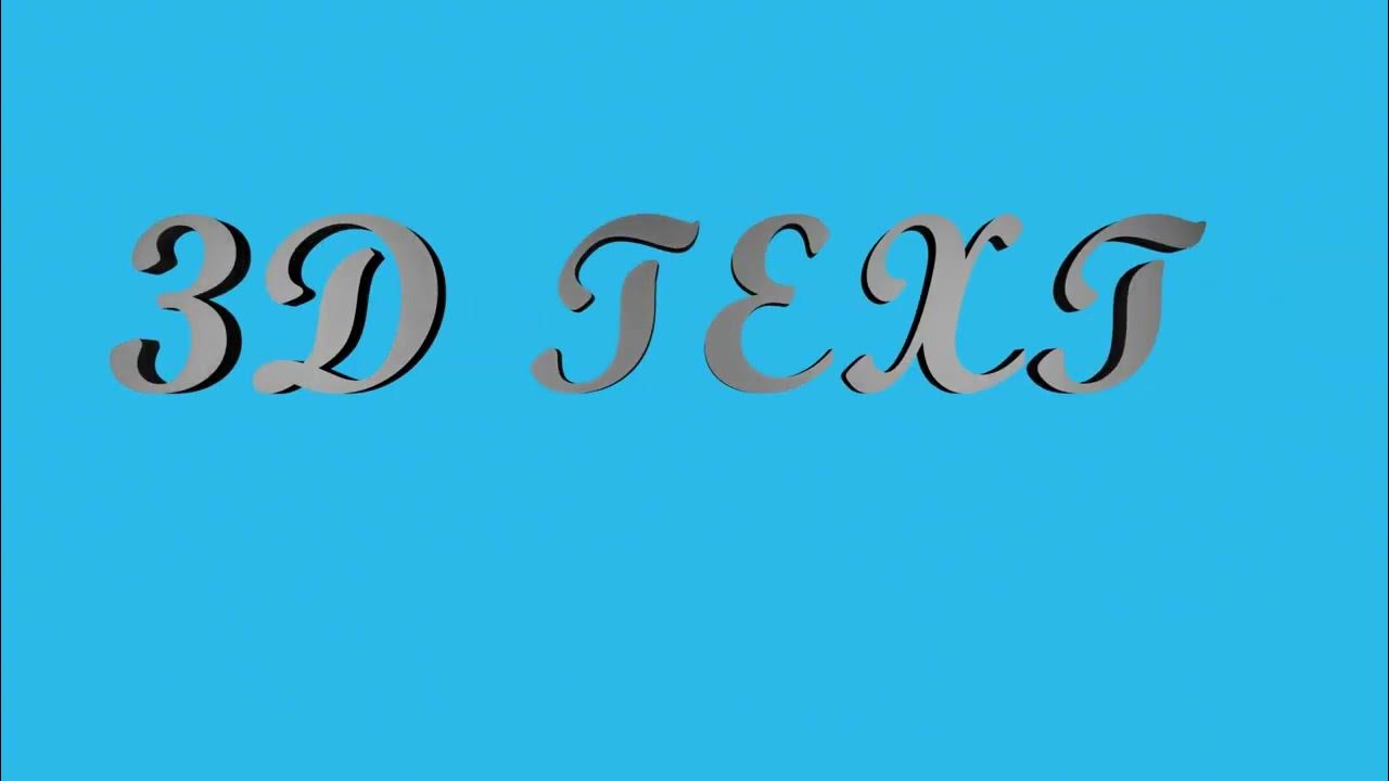 20/How to create 3D TEXT in Adobe After Effects! (Lights, Cameras, Animation) - YouTube