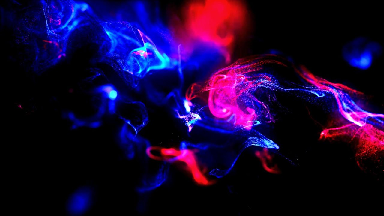 🎬 4K Screensaver – Abstract Energy Flows in Neon Blue and Red (No Sound ...