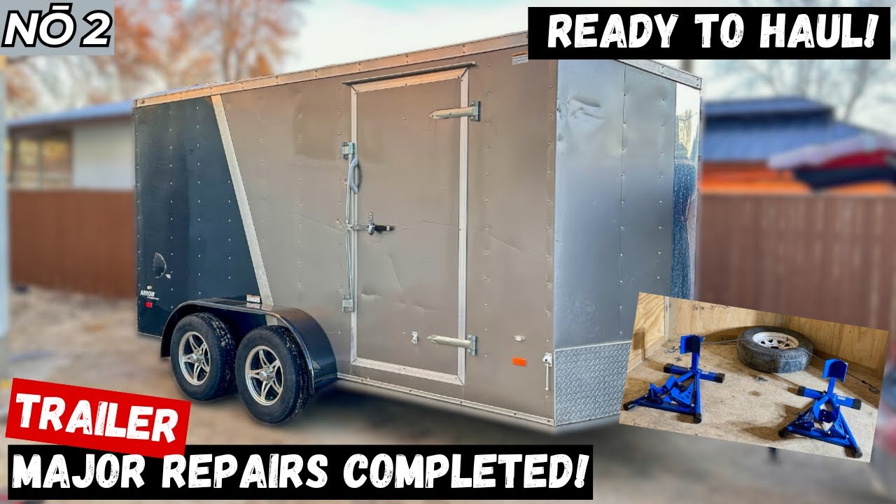 Rebuilding A Salvage Enclosed Trailer - Part 2 - YouTube