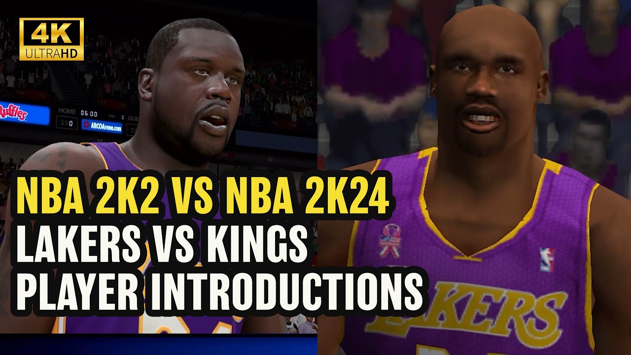 NBA 2K2 VS NBA 2K24 Player Introductions | Lakers vs Kings | 4K - YouTube