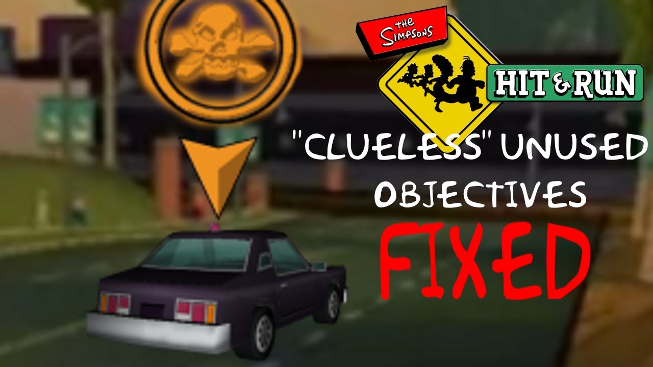 The Simpsons Hit & Run - Clueless Fixed Unused Objectives Mod - YouTube