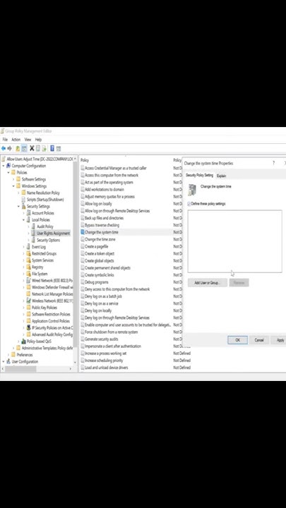 Allow a Domain Users Group to Change Date and Time Without Admin Rights Using Group Policy - YouTube
