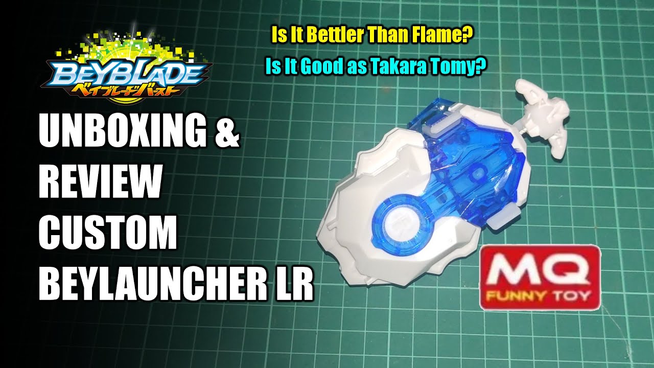 UNBOXING & REVIEW BOOTLEG MQ BEYBLADE CUSTOM BEYLAUNCHER LR - YouTube