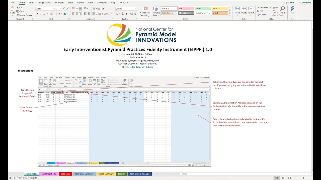 Early Interventionist Pyramid Practices Fidelity Instrument (EIPPFI ...