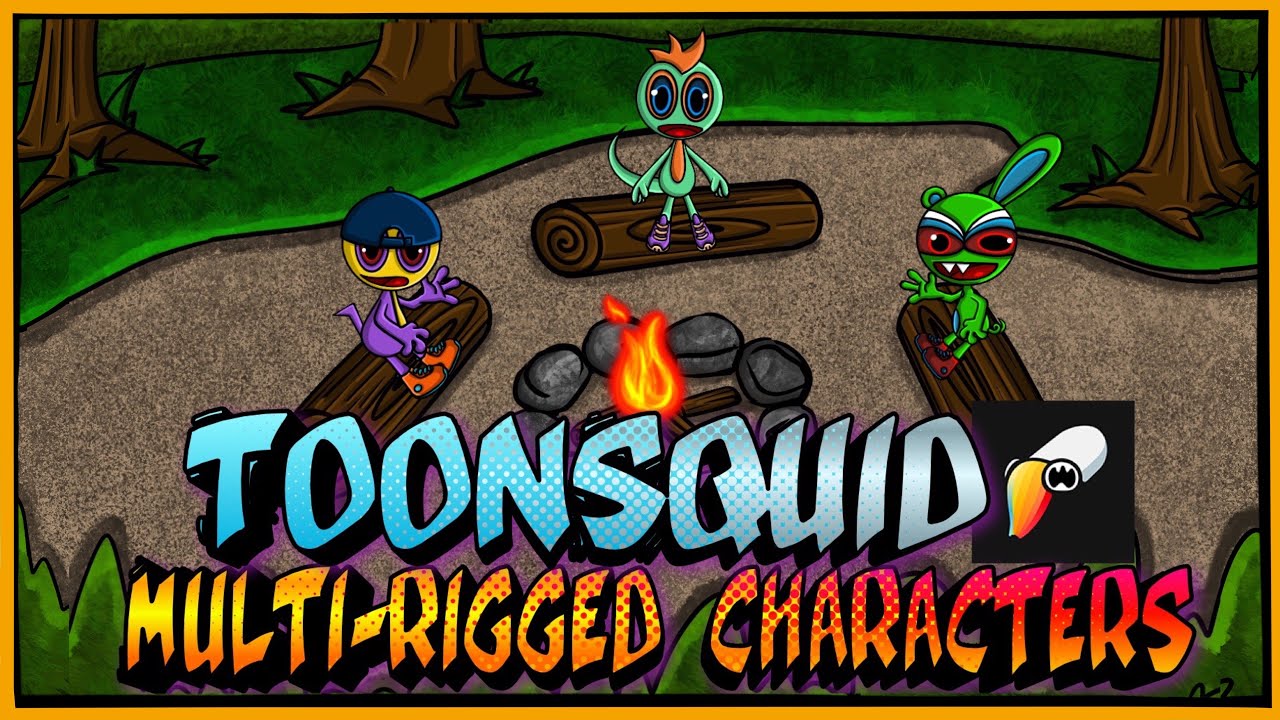 Multiple Rigged Characters in ToonSquid #animation #toonsquid - YouTube