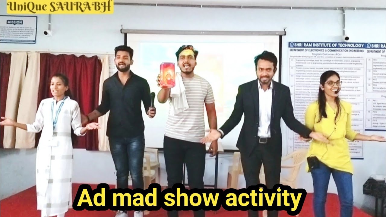 Ad mad show activity in College | Shri ram college jabalpur | we ...