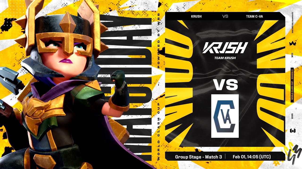 [ 클래시 오브 클랜 ] World Clash Cup Season 3, Week 3 | TEAM C-VA VS KRUSH ...