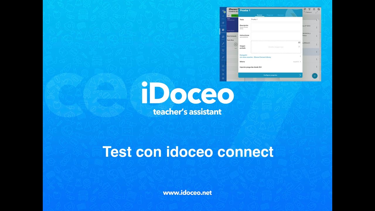 Examen tipo test con idoceo connect. Idoceo tutoriales. - YouTube