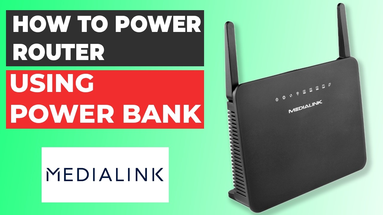 Power Medialink Router using power bank - YouTube