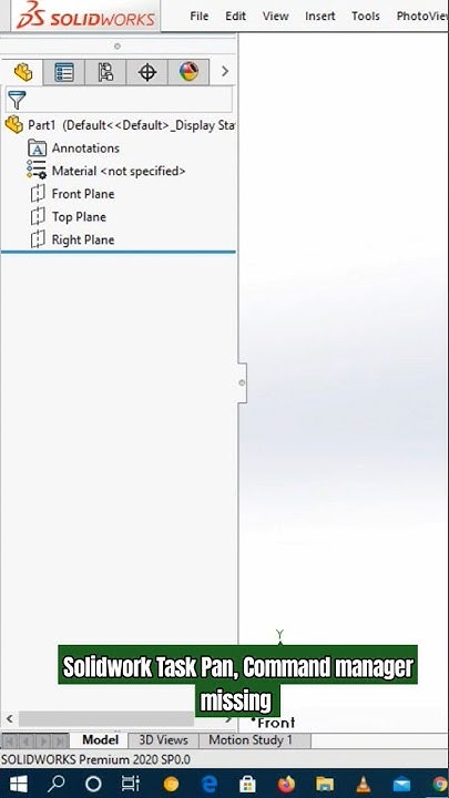 Solidworks missing Command manager,Task Pane | Short - YouTube