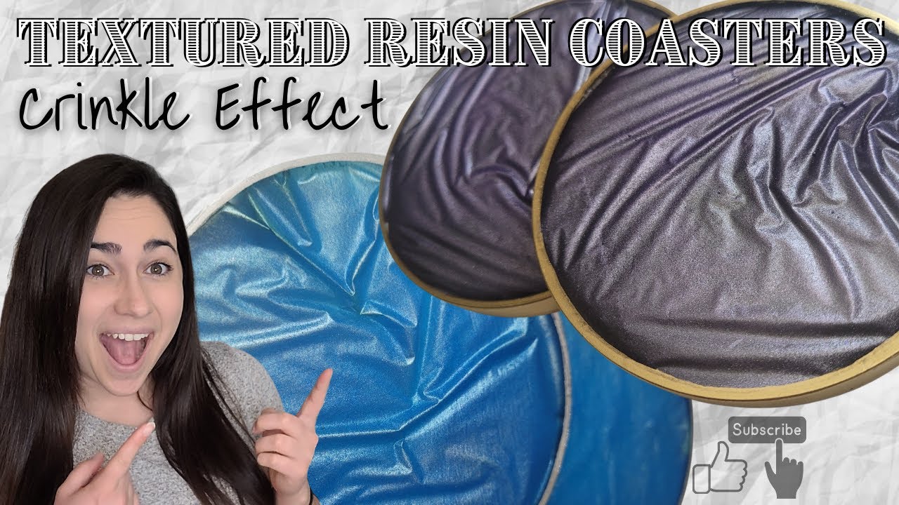 Textured Resin Coasters | Crinkle Effect | How To Make Textured Resin ...