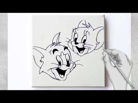 How to draw tom and jerry easy step by step // How to draw tom and ...