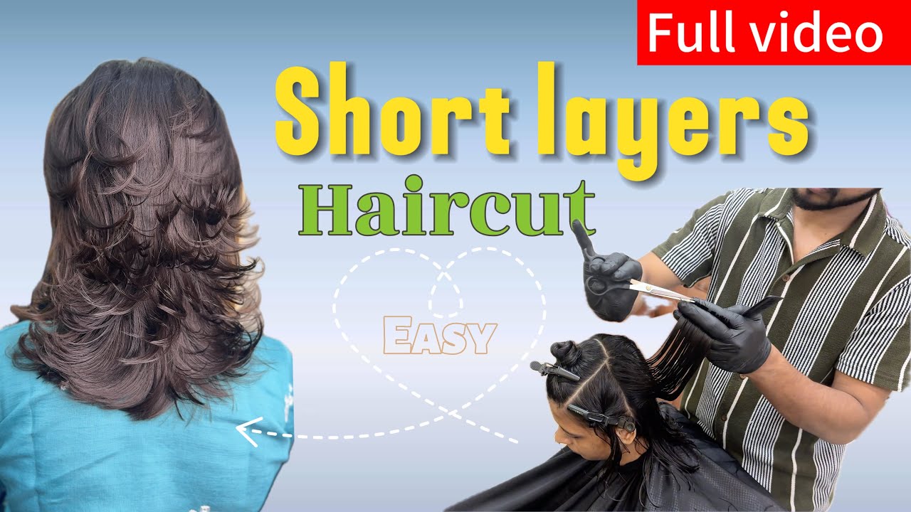 How to cut a short layers layers haircut | step by step - YouTube
