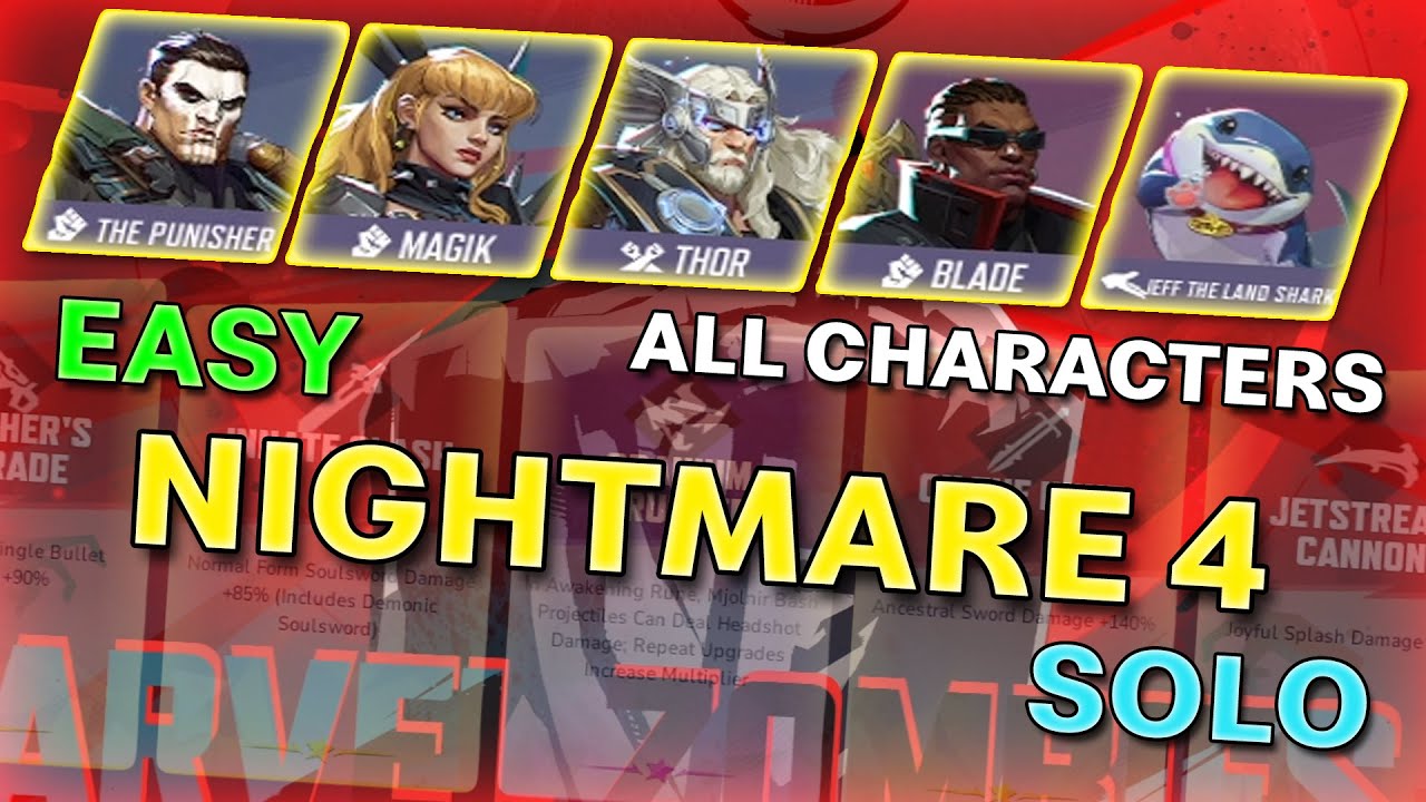 EASY Nightmare 4 Solo For All Characters - Marvel Rivals Zombies Short ...