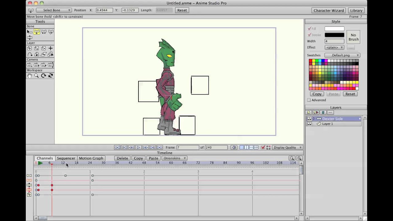 How to create a walk cycle (side view) in Anime Studio Pro - MOHO Pro ...