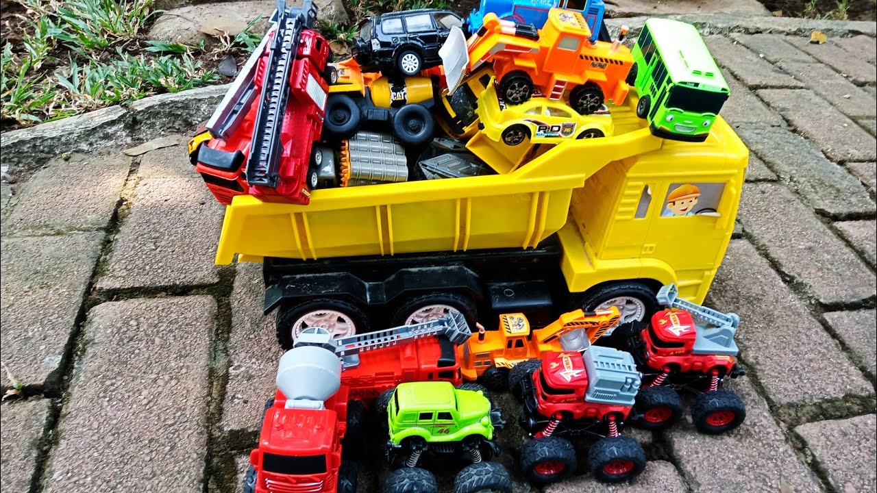mobil truk tronton besar penuh mobil mobilan,tayo,Mobil balap,truk ...