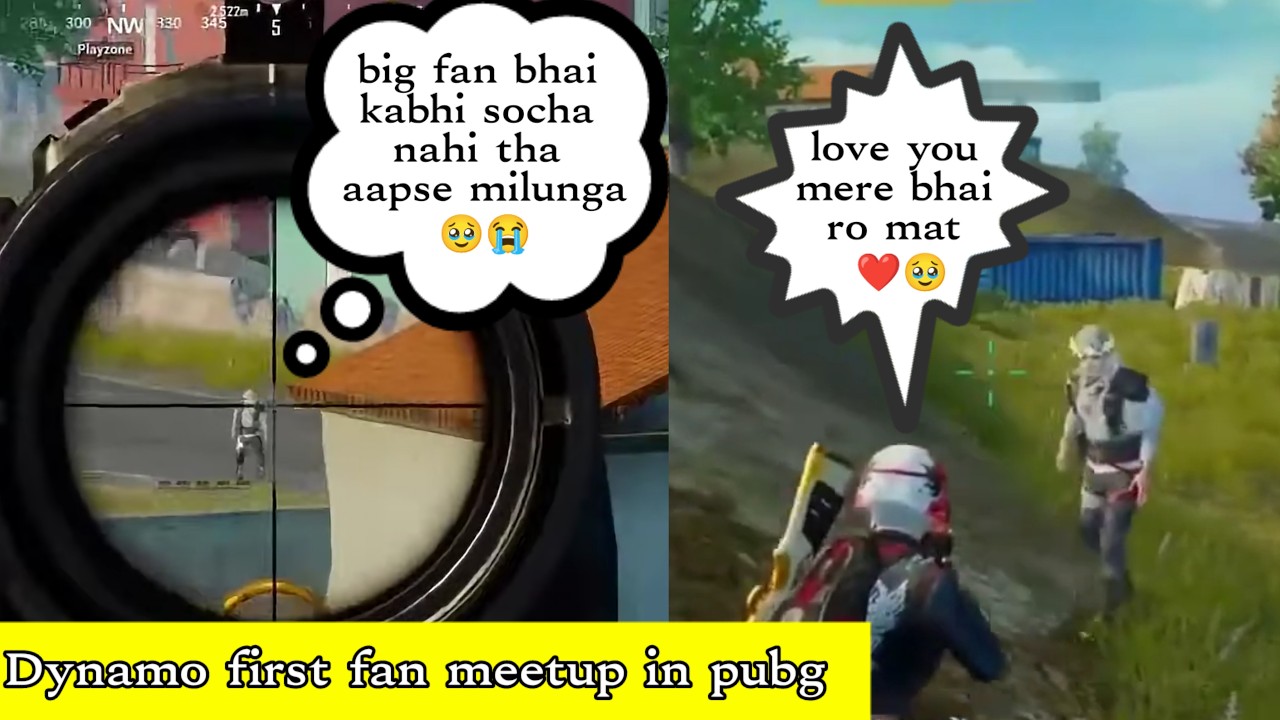 Dynamo first fan meetup 🥹 ️ in pubg mobile | most heart moment in pubg ...