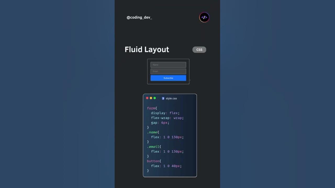 Fluid Layout W Flex 🔥 Css3 Html Htmlcss Webdevelopment Webdesign Coding Css Frontend