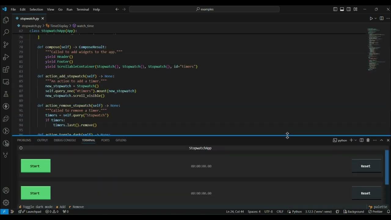 Build a Stopwatch App with Textual: Rapid Python Development #python #programming #coding - YouTube