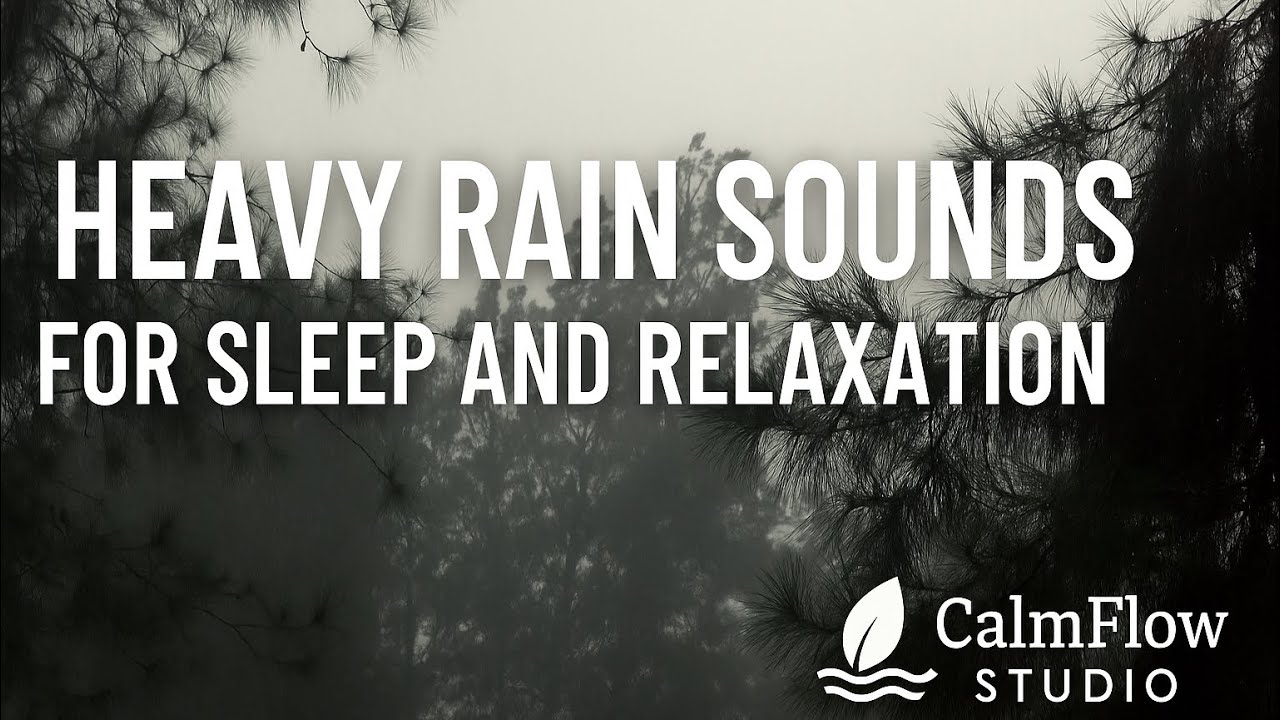Heavy Rain Sounds for Sleep and Relaxation | 2 Hours of Calm Rain - YouTube