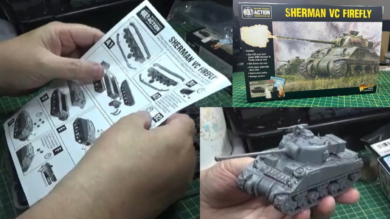 Bolt Action: Building the Sherman VC Firefly By Warlord - YouTube